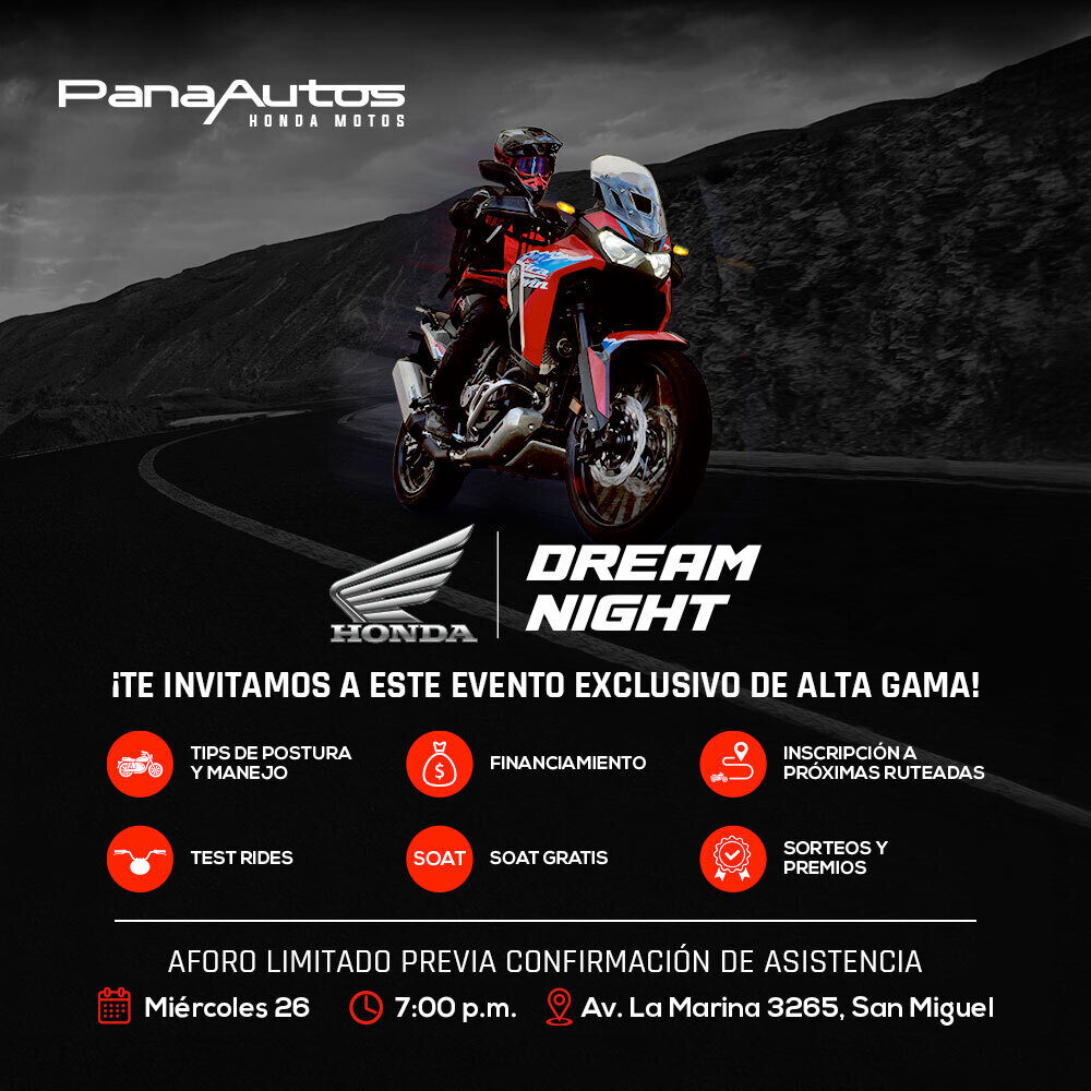 Honda Dream Night - Honda Motos PanaAutos